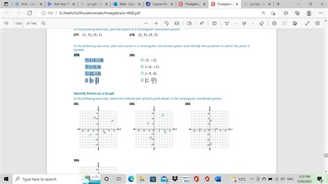 [get answer] 279 plot 1 5 b 3 4 c 2 3 d152 in a rectangular coordinate