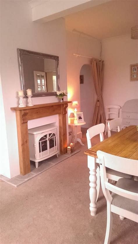 My Dining Room With My Lovely Cream Electric Log Burner Sally Log