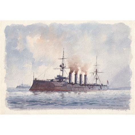 Devonshire Class Cruiser 1904 Laurence Bagley Art