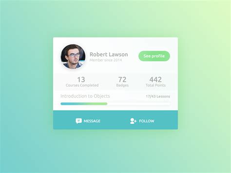 Ui Design Daily User Card