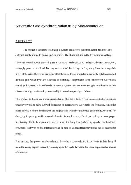 automatic gridsynchronizationusingmicrocontroller pdf