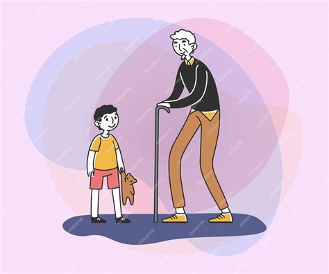 Ilustração Vetorial Plana De Avô E Neto Vetor Grátis