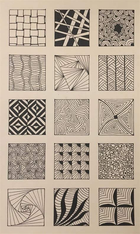 Practice Squares R Zentangle