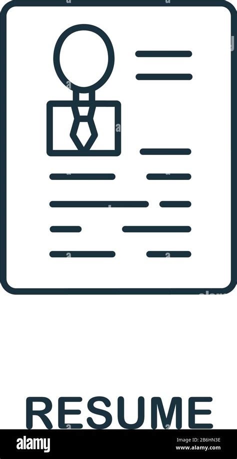 Resume Icon From Headhunting Collection Simple Line Resume Icon For