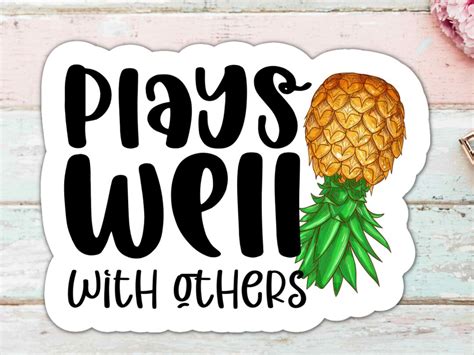 Swinger Lifestyle Sticker Upside Down Pineapple Swinging Sticker Nsfw
