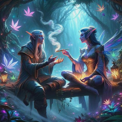 Night Elves Passing A Blunt Rhellaflyai