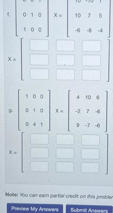 Solved Points For Each Section Find The Matrix X Chegg Com