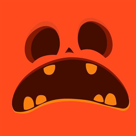Premium Vector Cartoon Funny Halloween Pumpkin Head With Scary Face