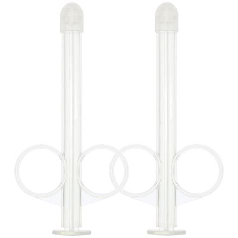 Two Firm Syringe Lube Applicators Anal Sex Cleaning Kit Pinkcherry