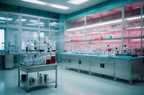 Premium Ai Image Interior Of Empty Science Laboratory Science Lab Background