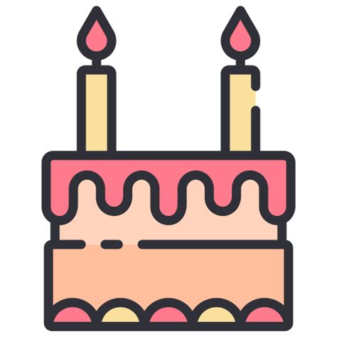 Icono de Pastel de cumpleaños Good Ware Lineal Color