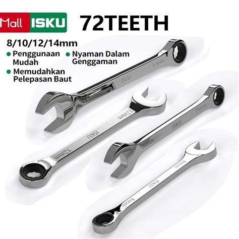 Jual Isku Kunci Rachet 72gigi 8 19mm Kunci Ring Pas Bolak Balik Kunci