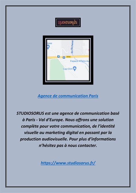 PPT Agence De Communication Paris Val DEurope PowerPoint
