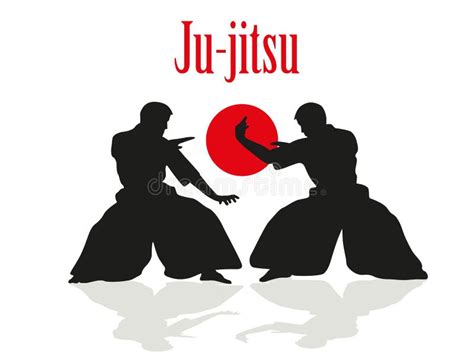 Lucha Del Jiu Jitsu Ilustración Del Vector Ilustración De Movimiento