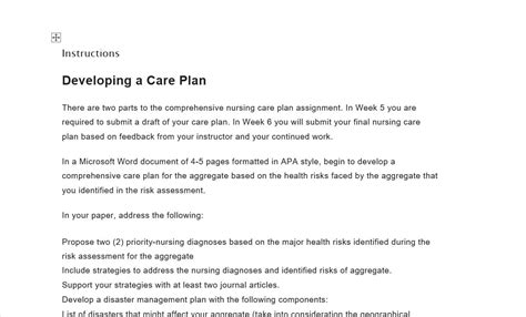 Solution Nsg4076 Week 5 Project Developing A Care Plan Scol Tutorials
