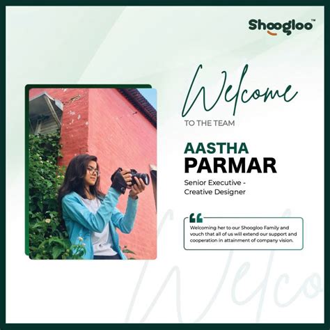 Shoogloo On Linkedin Lets All Welcome Aastha Parmar Our Newest