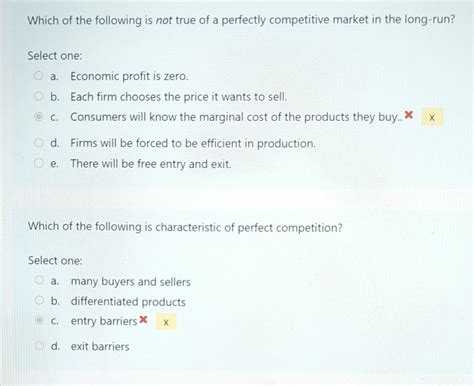 Solved Which Of The Following Is Not True Of A Perfectly
