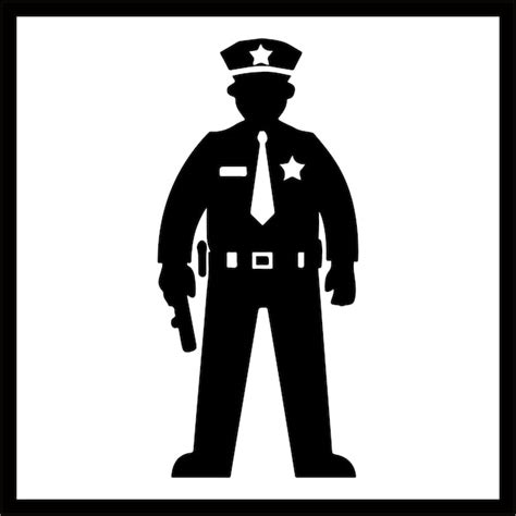 Premium Vector Police Officer Silhouette Vector Image