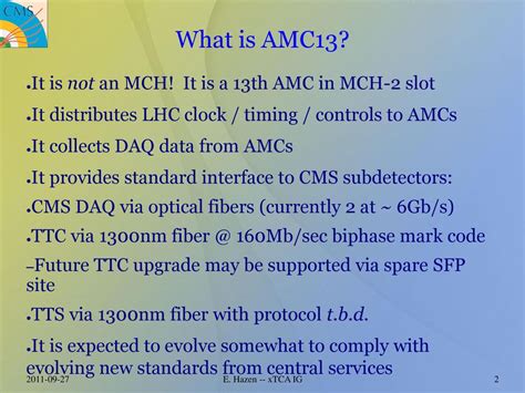 AMC13 Project Status E Hazen Boston University Ppt Download