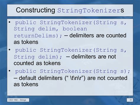 Strings Chapter 7 CSCI CSCI 1302 – Strings2 Outline Introduction The String class –Constructing ...