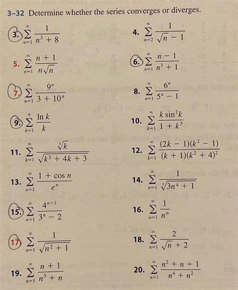 Solved 3-32 Determine whether the series converges or | Chegg.com