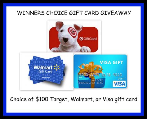 Winners Choice Gift Card Giveaway