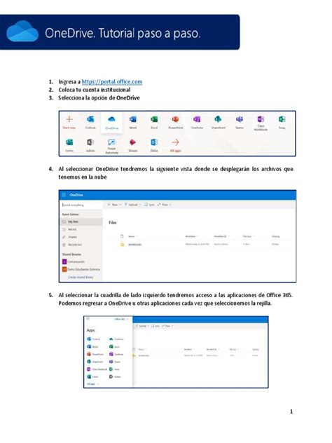 tutorial onedrive paso a paso pdf archivo de computadora