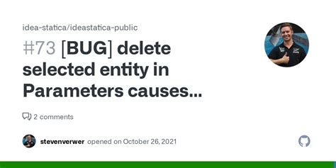 Bug Delete Selected Entity In Parameters Causes Exception · Issue 73