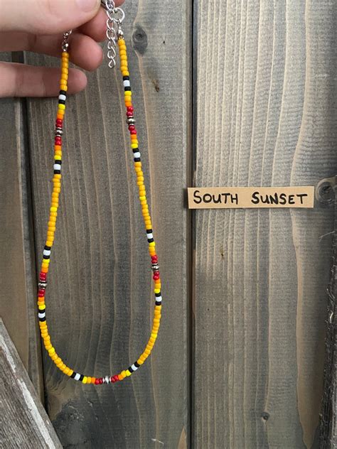 Western Beaded Choker Seed Bead Necklace Etsy