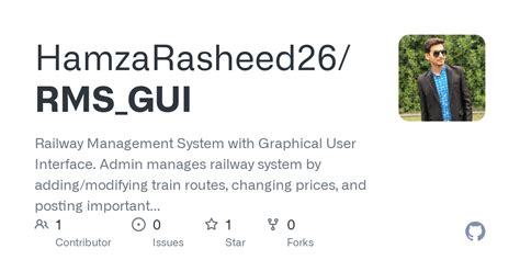 GitHub HamzaRasheed RMS GUI Railway Management System With Graphical User Interface Admin