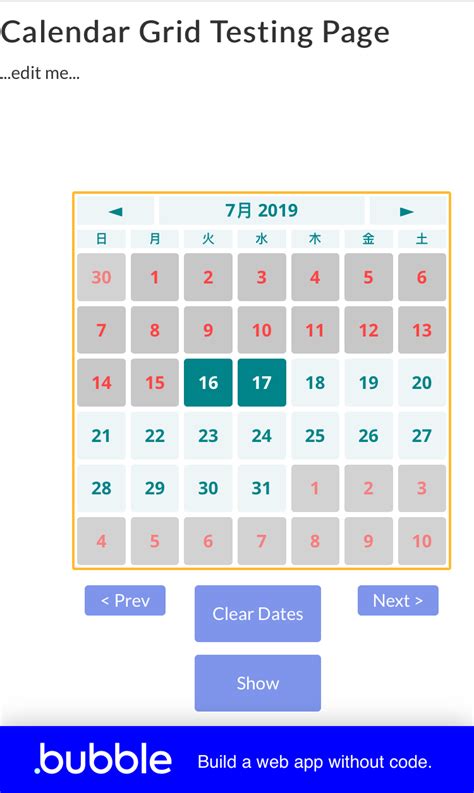 HOW TO Create A Custom Calendar Using Repeating Group 78 By Keith