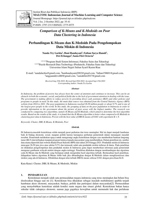 Pdf Malcom Indonesian Journal Of Machine Learning And Computer