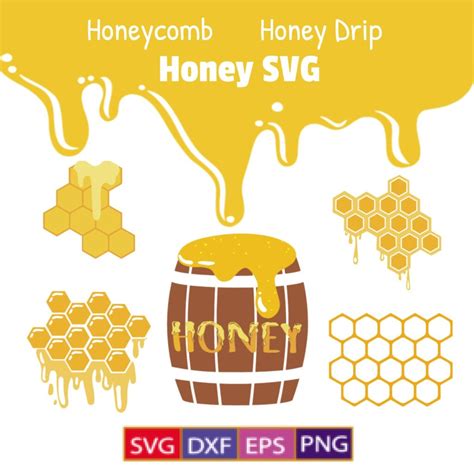Honeycomb Svg Honey Drip Svg Honey Svg Masterbundles