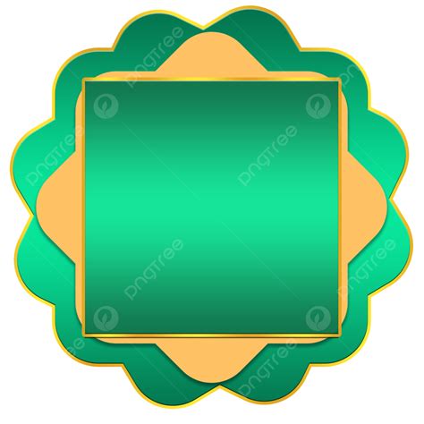 Marco De Título De Banner De Etiqueta Islámica Verde Png Islámico