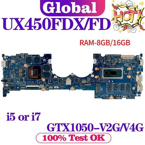 Mainboard For ASUS Zenbook Pro 14 UX480F UX450FD UX450FDX UX450FDA UX450F Laptop Motherboard I5