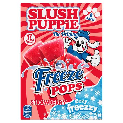 Slush Puppie The Original Strawberry Freeze Pops 8 X 62ml Freeze Pops
