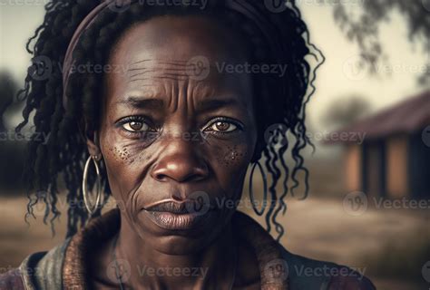 Portrait Of Tired Mature Black Woman Stock Photo At Vecteezy