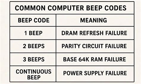 Computer Post And Beep Codes A Complete Guide