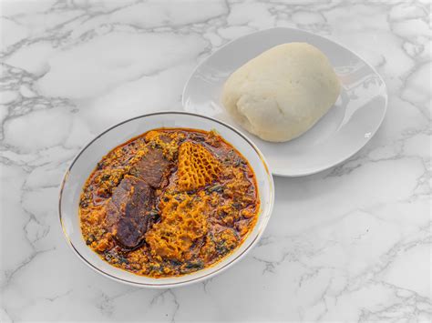 Egusi Soup And Fufu Yam Poundo Our Everyday Food Truck Menu Items