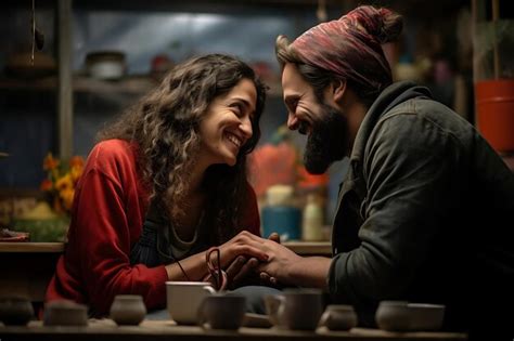 Premium Ai Image Photo Of Couple Doing A Pottery Class Together