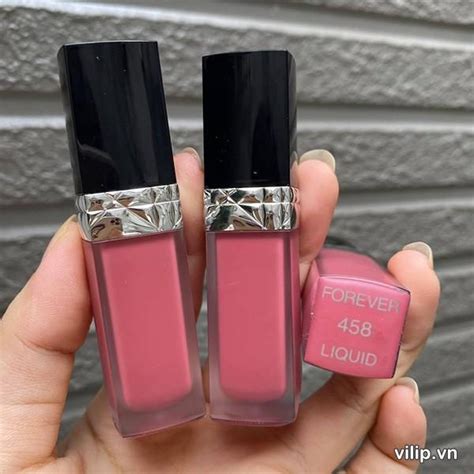Son Kem Dior Rouge Forever Liquid 458 Forever Paris Màu Hồng Đào
