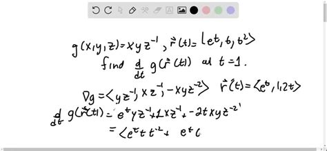 solved use the chain rule to calculate d d t f r t at the value