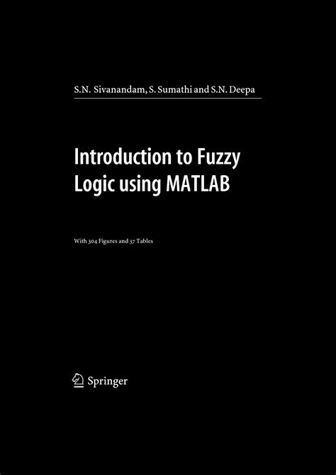 Solution Introduction To Fuzzy Logic Using Matlab Sivanandam Sumathi