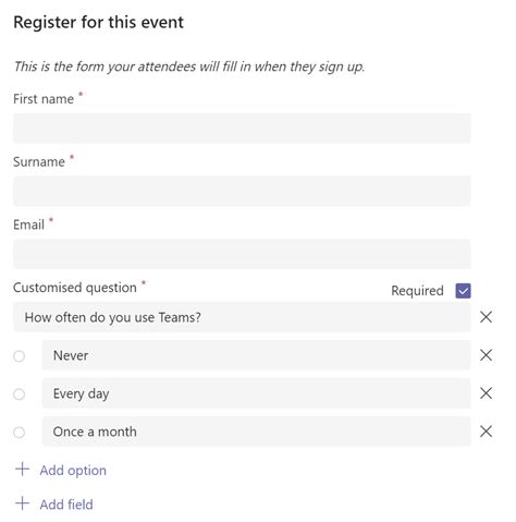 How To Create A Registration Page In Microsoft Teams Collab With Kat
