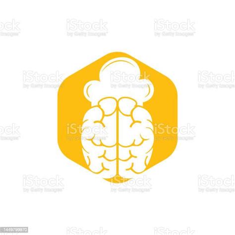 스마트 셰프 벡터 로고 디자인 컨셉 두뇌와 요리사 모자 아이콘 개념에 대한 스톡 벡터 아트 및 기타 이미지 개념 개념과 주제 건강한 생활방식 Istock