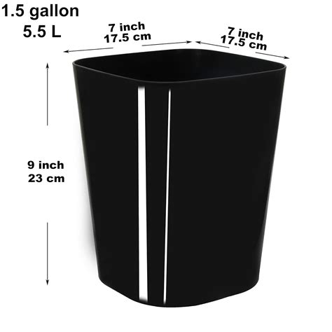 Thinkstar 2 Pack 15 Gallon Square Trash Can Plastic Garbage Container
