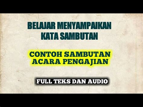 Contoh Kata Sambutan Ketua Panitia Majelis Taklim Tukaffe