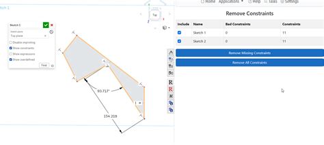 Delete All Sketch Constraints At Once Onshape
