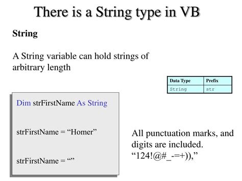 PPT There Is A String Type In VB PowerPoint Presentation Free Download ID 5797371