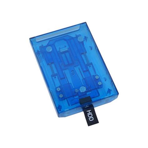 Xbox 360 Slim Hard Drive Shell Case Â Blue Translucentclear